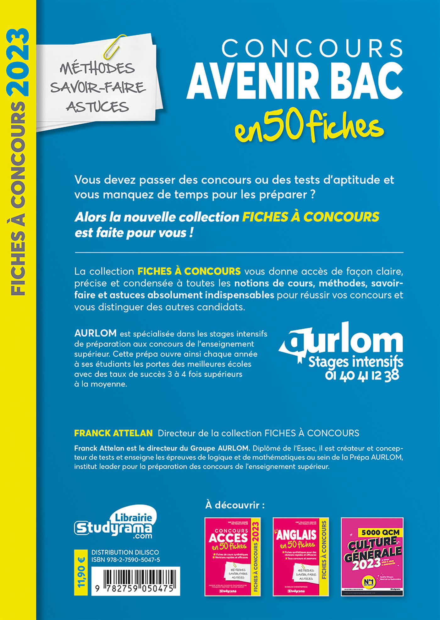 Concours Avenir Bac en 50 fiches - CONCOURS - PARA SCOLAIRE - La Griffe Noire