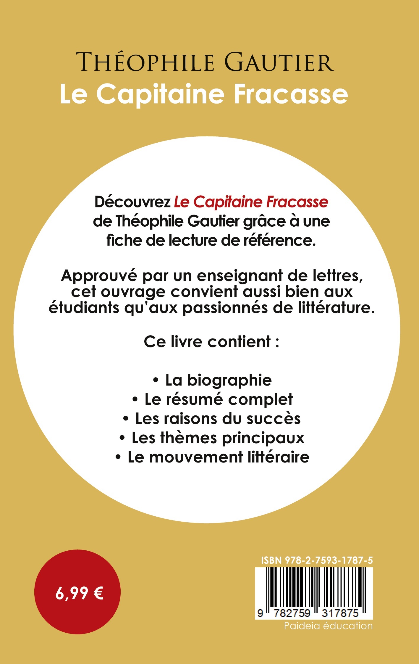 Fiche de lecture Le Capitaine Fracasse (Étude intégrale) - La Griffe Noire